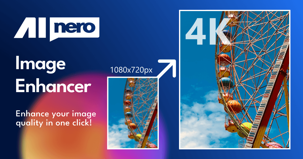 Online Enhance Entry--Nero AI Image Upscaler, One Click Max Photo